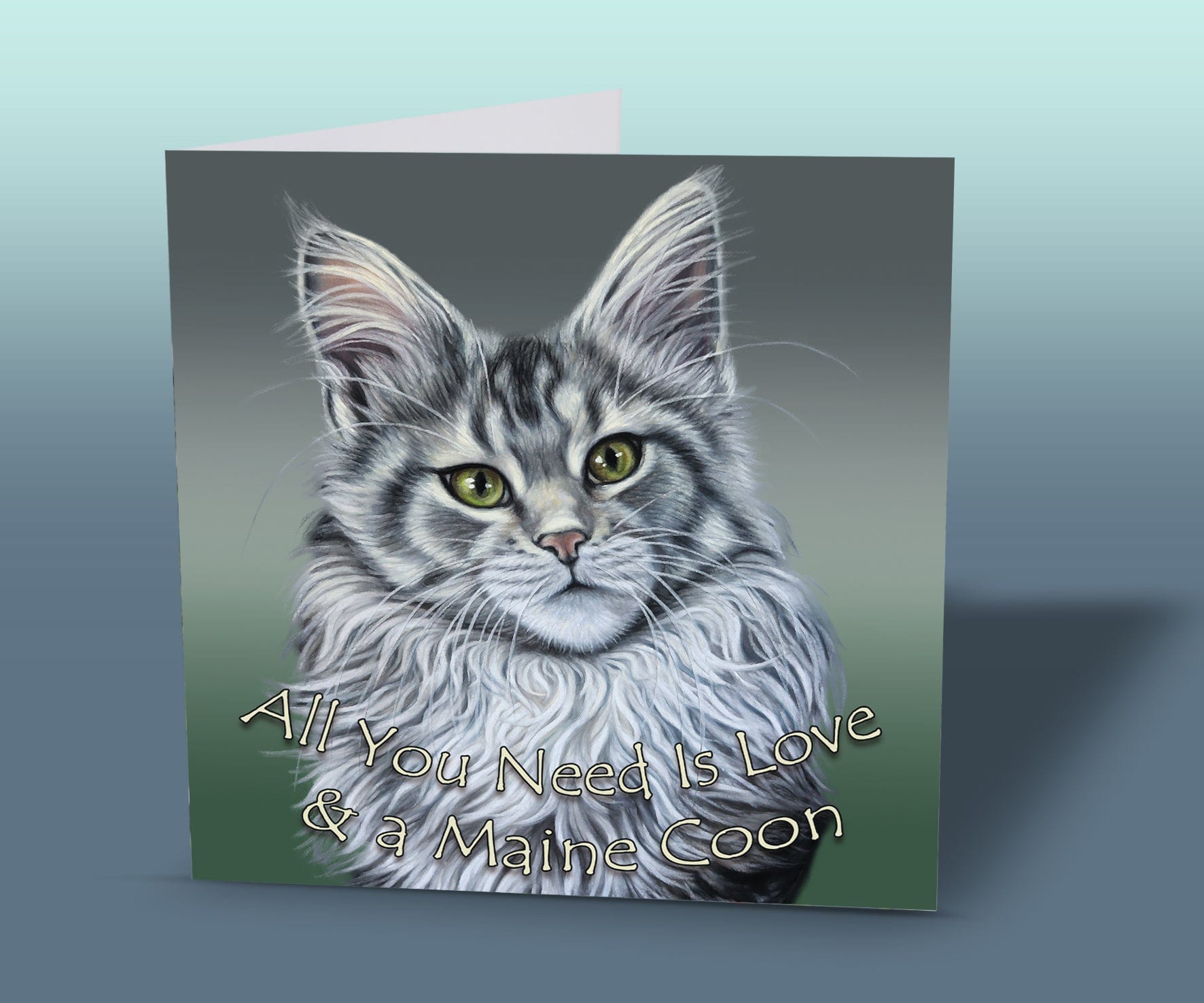Maine Coon Quote Card – Irisha's Card Art