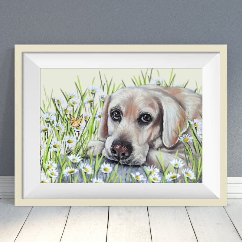 Yellow Labrador Art Print | Fine Art Dog Print – Irisha's Card Art